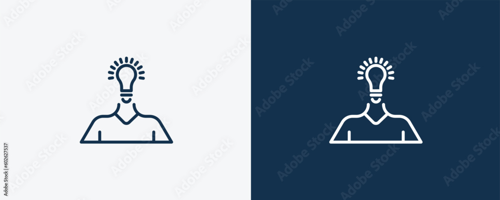 having an idea icon. Outline and filled having an idea icon from ...