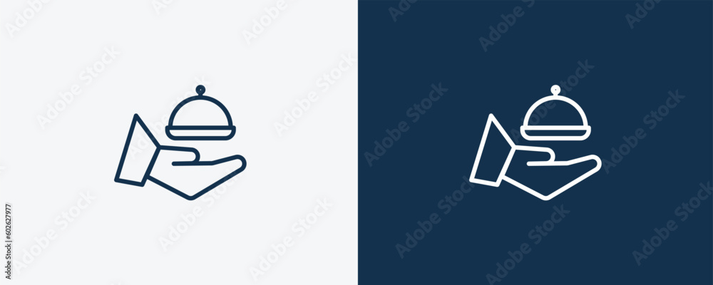 room service icon. Outline room service icon from hotel and restaurant ...