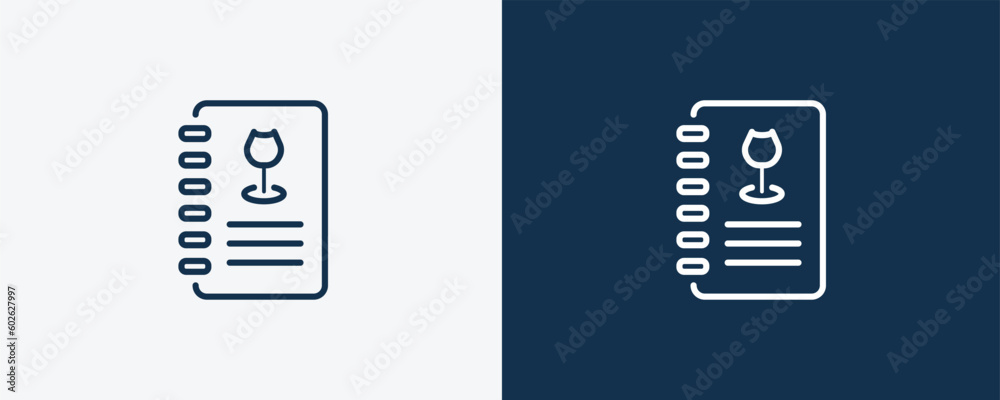 wine menu icon. Outline wine menu icon from hotel and restaurant ...