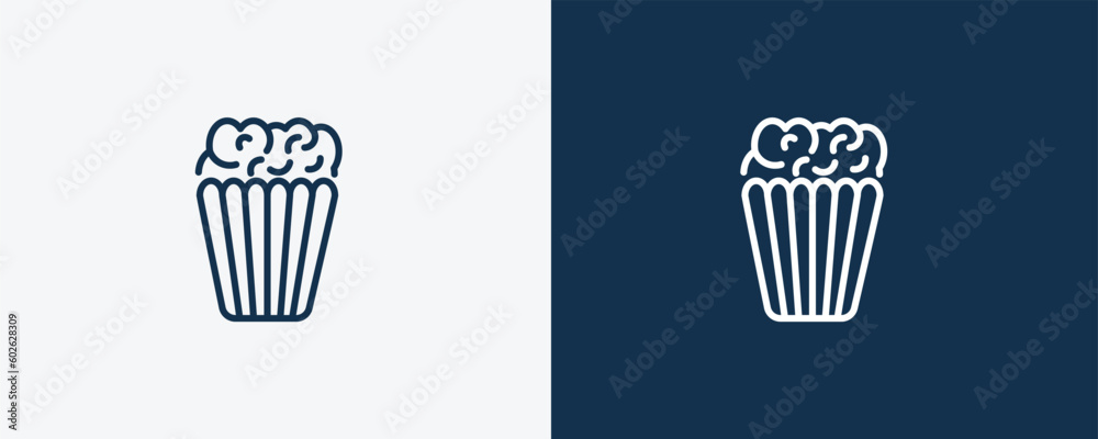 popcorn bag icon. Outline popcorn bag icon from cinema and theater ...