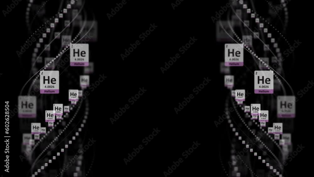 HELIUM Molecule Symbol, Chemistry Periodic Table, Animation, Background ...