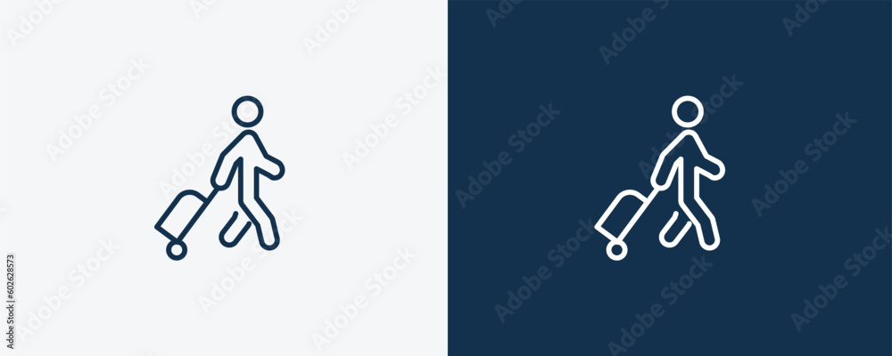 man travelling icon. Outline man travelling icon from behavior and ...