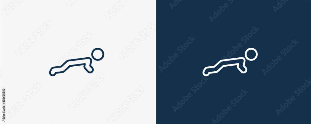 stick man push up icon. Outline stick man push up icon from behavior ...