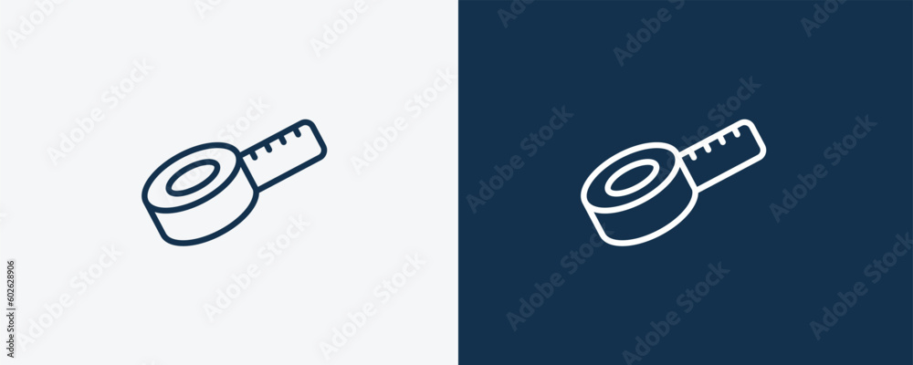 measure tape icon. Outline measure tape icon from health and medical collection. Linearvector ...
