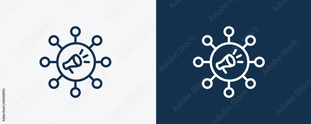 viral icon. Outline viral icon from marketing collection. Linear vector ...