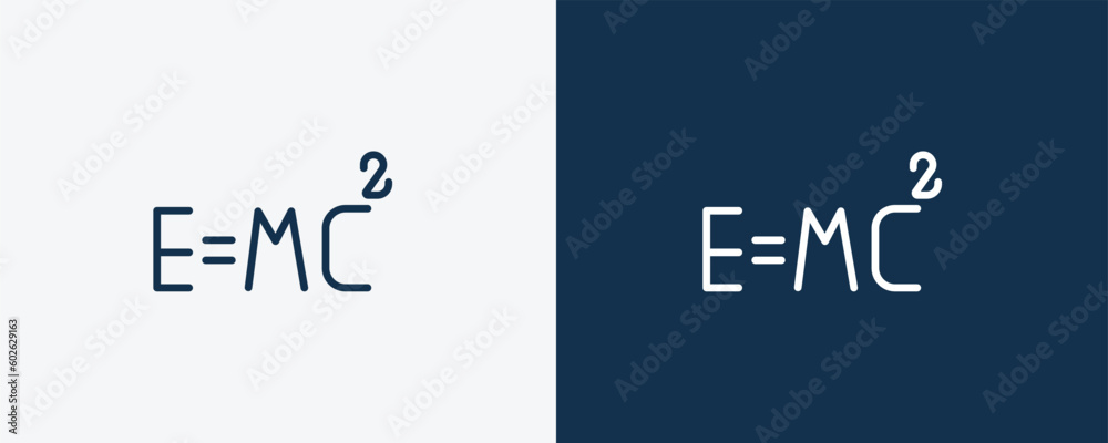 relativity formulae icon. Outline relativity formulae, formula icon ...