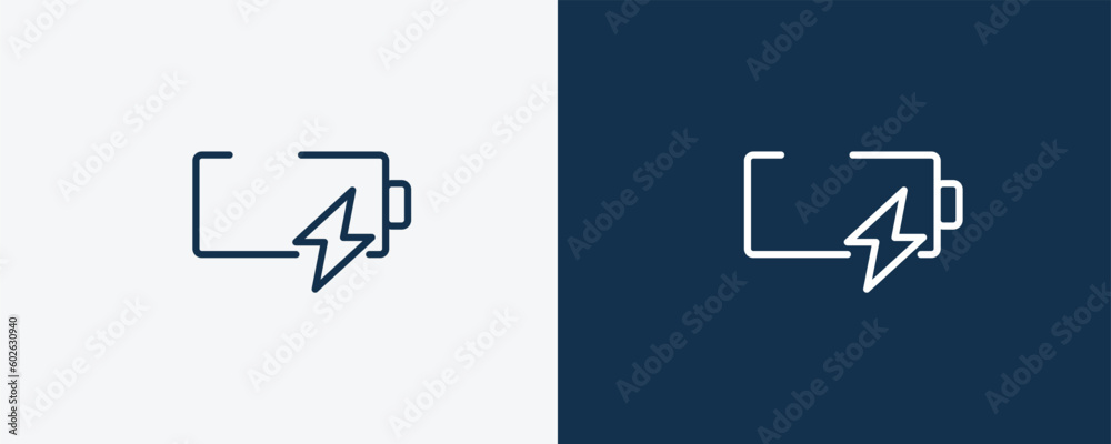 battery power icon. Outline battery power icon from technology ...