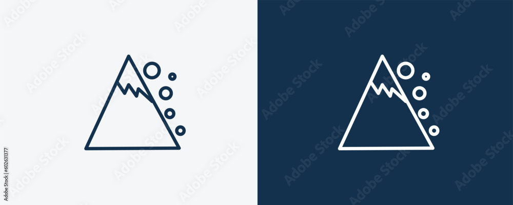 snow slide zone icon. Outline snow slide zone icon from sport and game ...