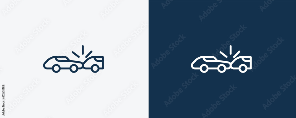 rear end collision icon. Outline rear end collision icon from Insurance ...