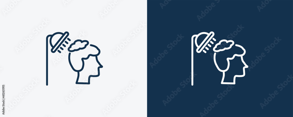 hair washing icon. Outline hair washing icon from Hygiene and ...