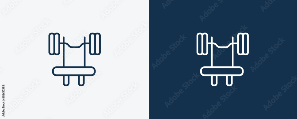 Vecteur Stock barbell bench press icon. Outline barbell bench press ...