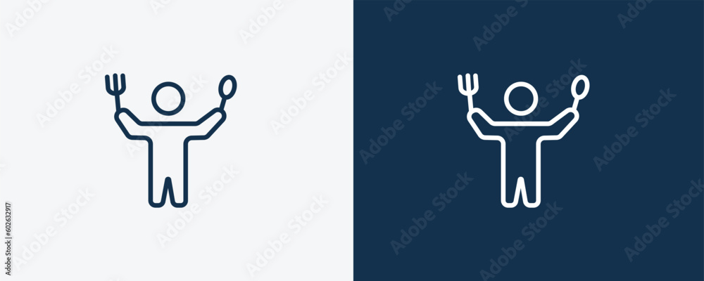 hungry human icon. Outline hungry human icon from feeling and reaction ...