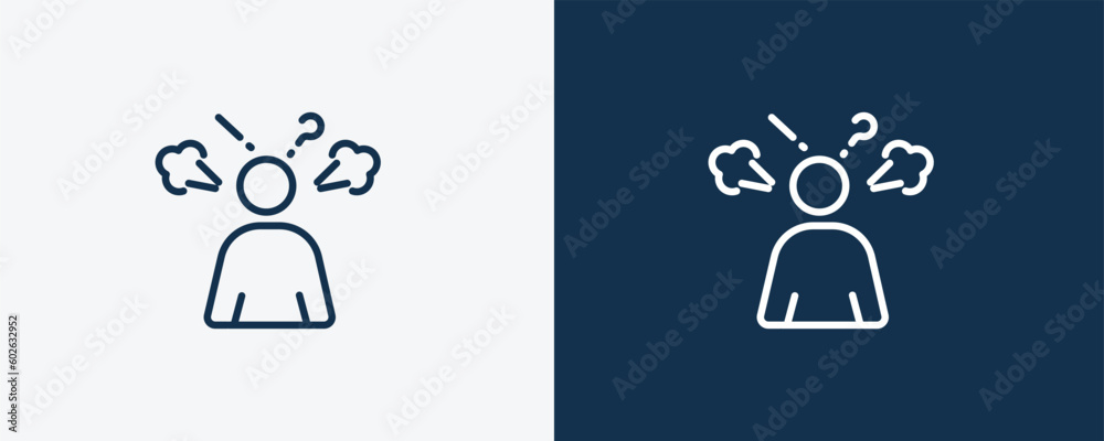 frustrated human icon. Outline frustrated human icon from feeling and ...