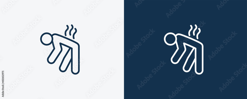 exhausted human icon. Outline exhausted human icon from feeling and ...