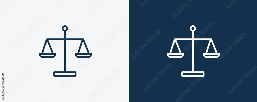 scale in balance icon. Outline and vector scale in balance icon from ...
