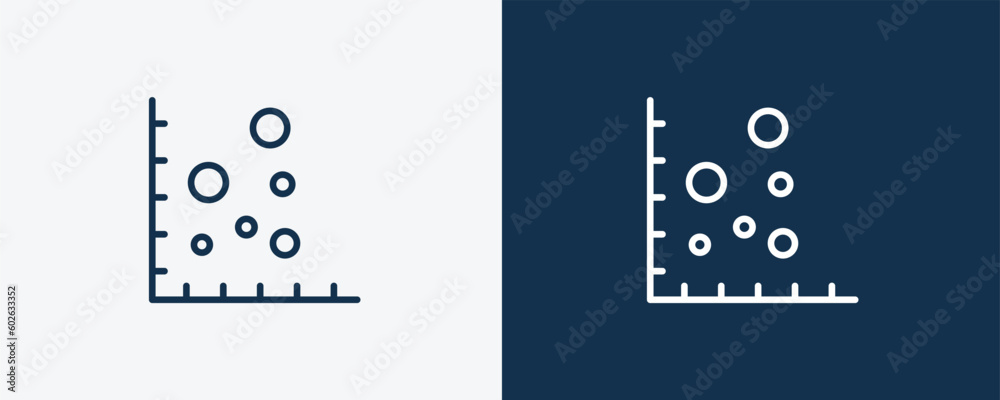 scatter chart icon. Outline and vector scatter chart icon from business ...