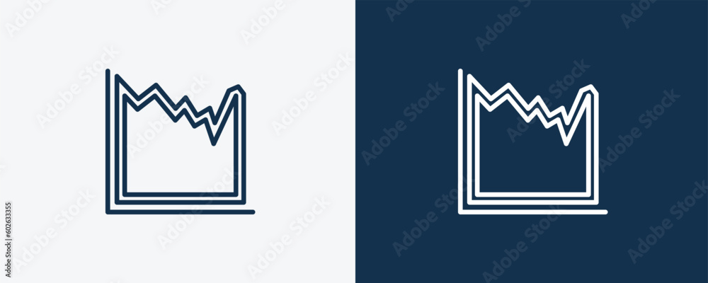 spike chart icon. Outline and vector spike chart icon from business and ...