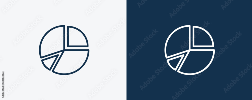 portion pie chart icon. Outline and vector portion pie chart icon from business and finance ...