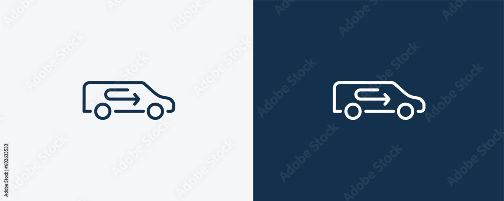 recirculation icon. Outline recirculation icon from transportation ...