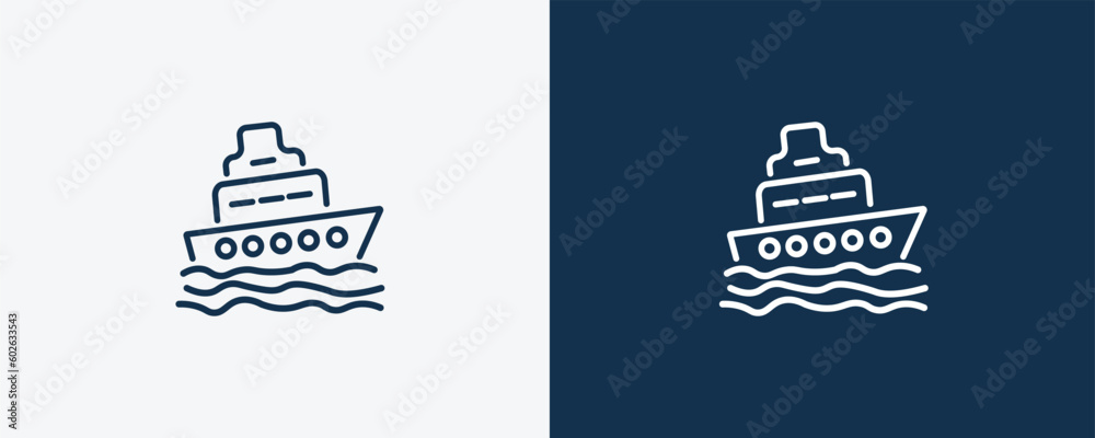 ferry signs icon. Outline ferry signs icon from transportation ...