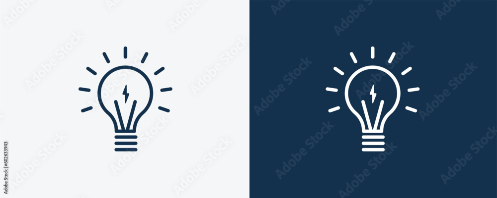 light on icon. Outline light on icon from technology collection. Linear ...