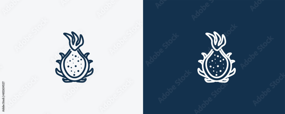 dragon fruit icon. Outline dragon fruit icon from vegetables and fruits ...