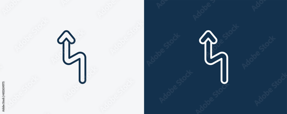 Vetor de left reverse curve icon. Outline left reverse curve icon from ... Vetor de left reverse curve icon. Outline left reverse curve icon from ...