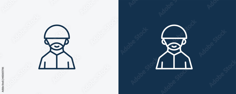 muslim man icon. Outline muslim man icon from people and relation ...