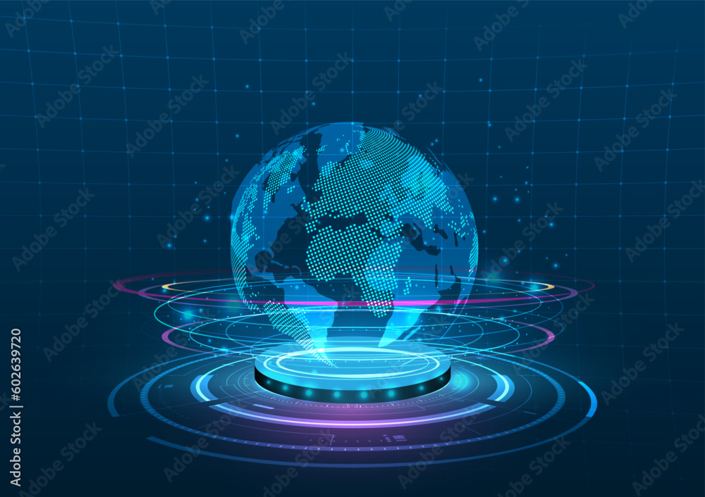 Global network connection technology concept background image high tech ...