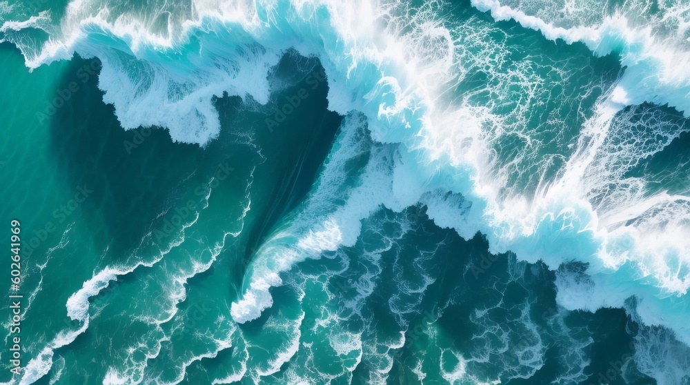 Spectacular aerial top view background photo of ocean sea water white ...