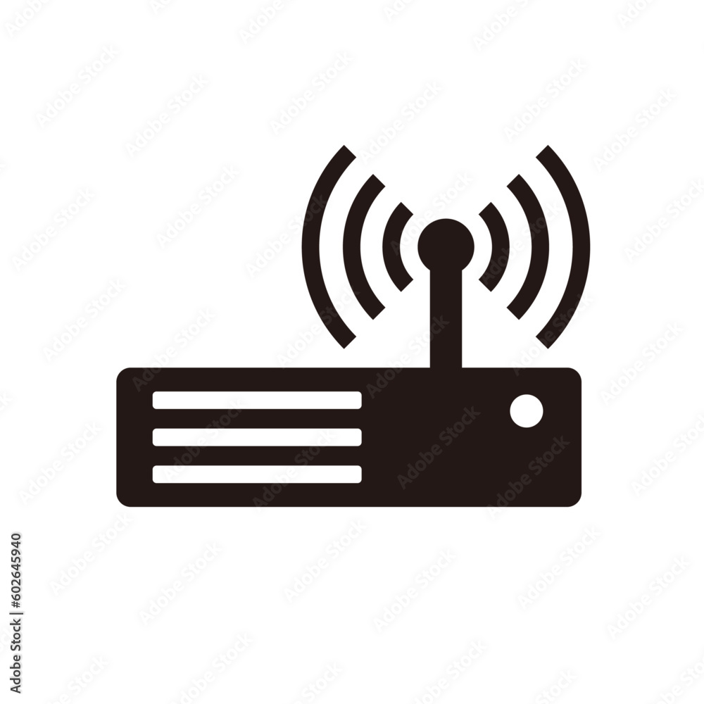 Wireless Router, Modem, Access Point icon illustration design Stock ...