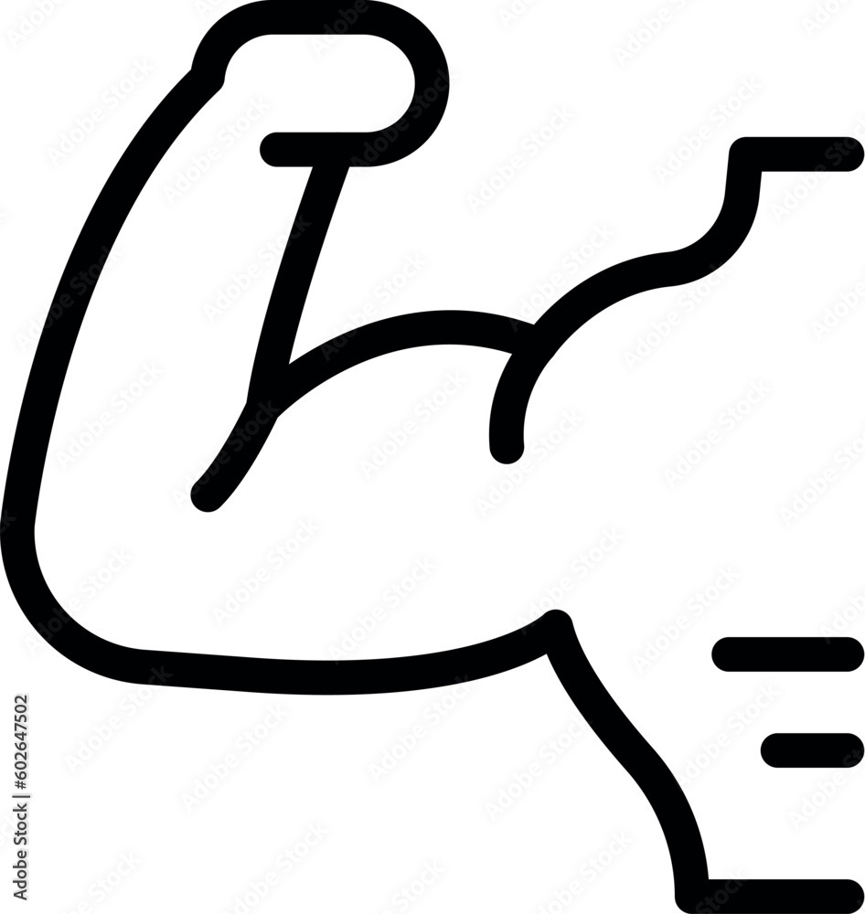Strong biceps icon outline vector. Arm muscle. Bicep power Stock Vector ...