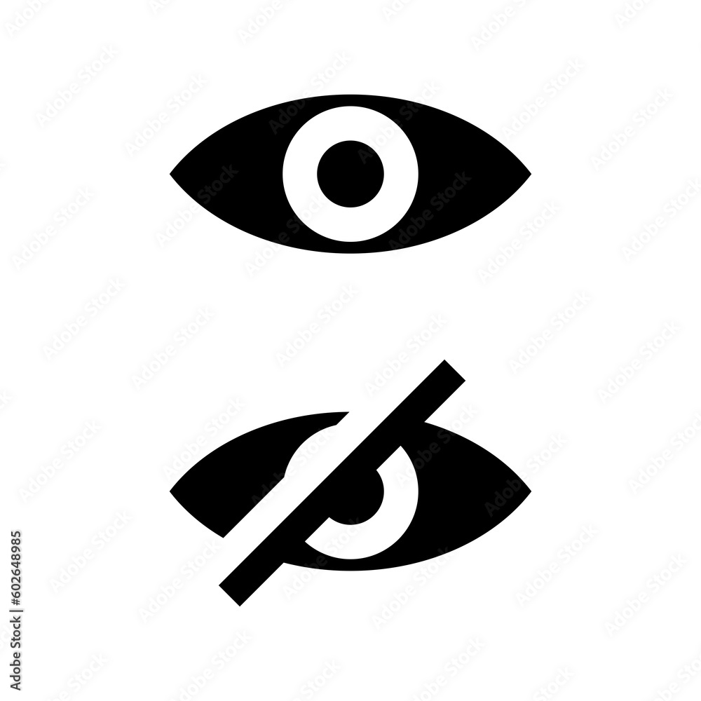 See and unsee eye icon Stock Vector | Adobe Stock