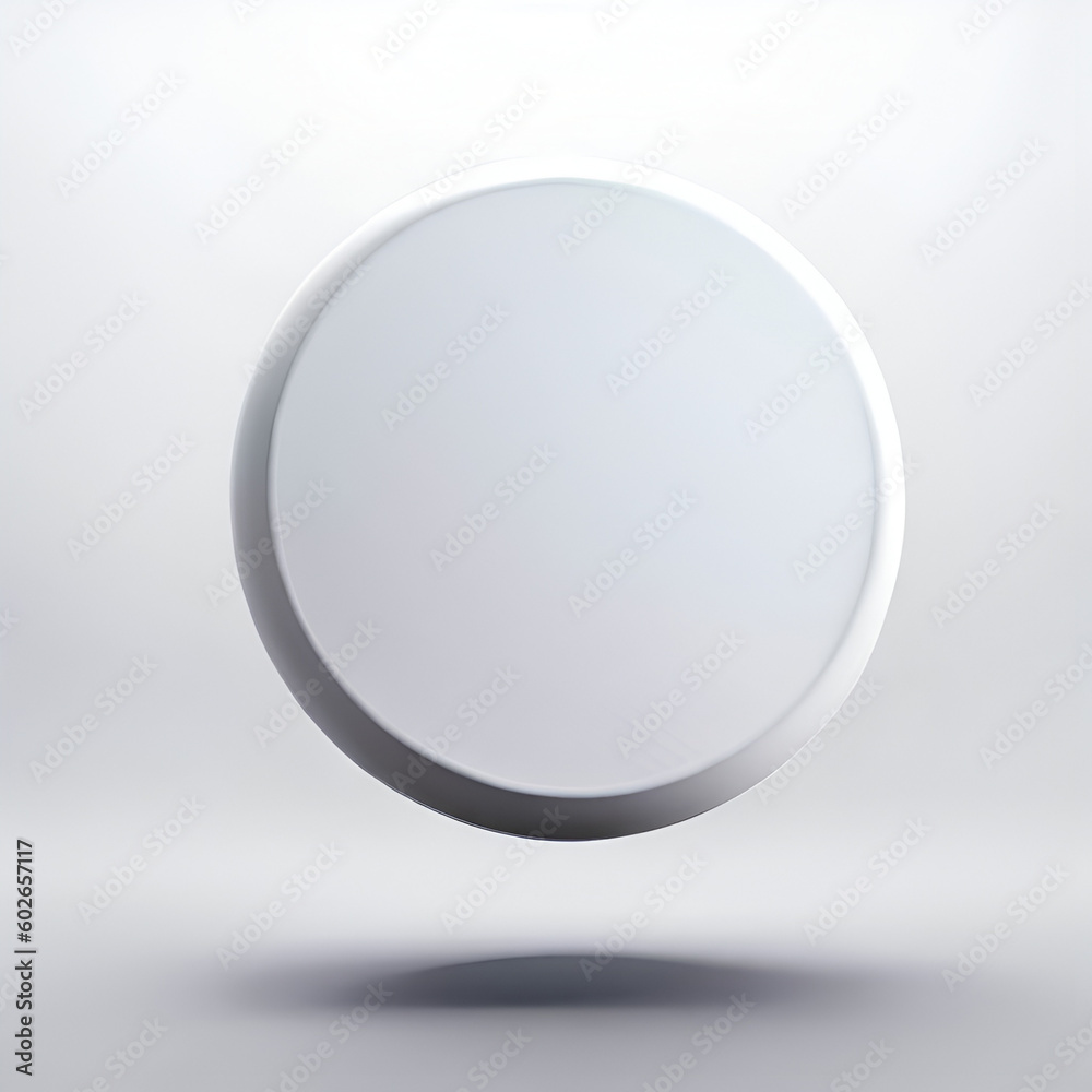 3D Round Logo Mockup Display of a Commercial Panel with a Brand ...