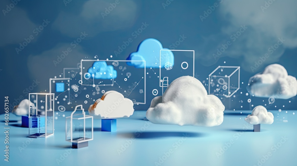 Bring Your Business to the Cloud: Logos of Microsoft Azure on a Heap of ...