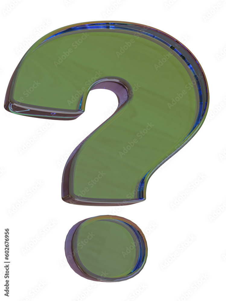 Fototapeta Question mark, green and shine questionmark, 3d question ... Fototapeta Question mark, green and shine questionmark, 3d question ...