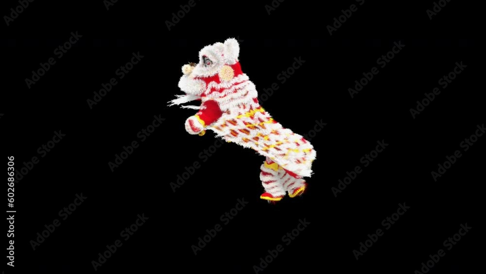 Lion Dancing, Chinese New Year, dragon, happy new year, 3d rendering ...