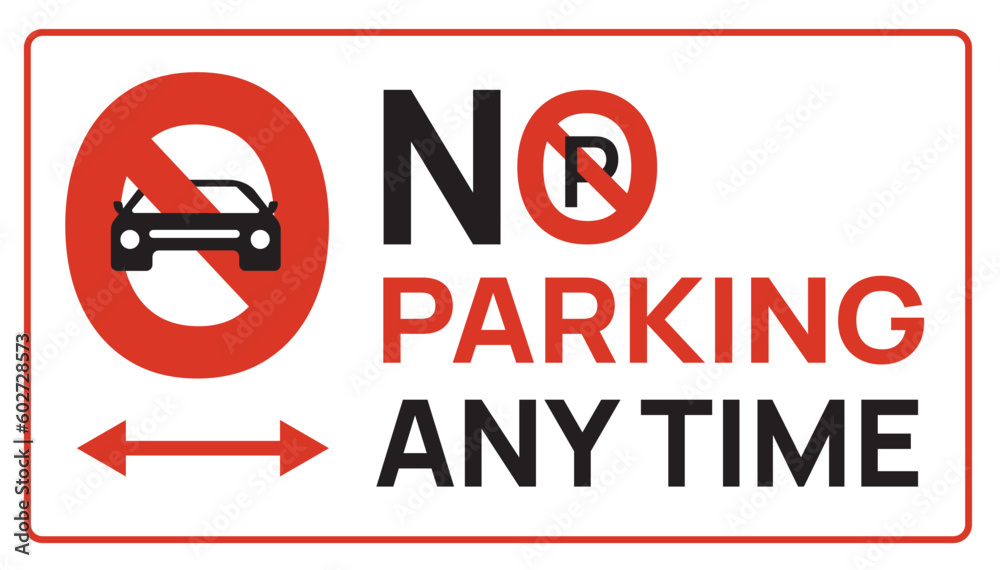 Vetor de No parking sign. no access to four wheeler, three wheeler, two ...