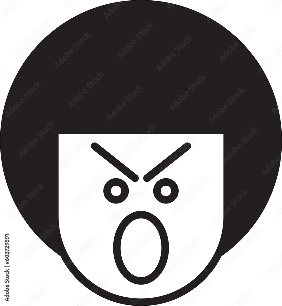 angry boy face emoji Stock Illustration | Adobe Stock
