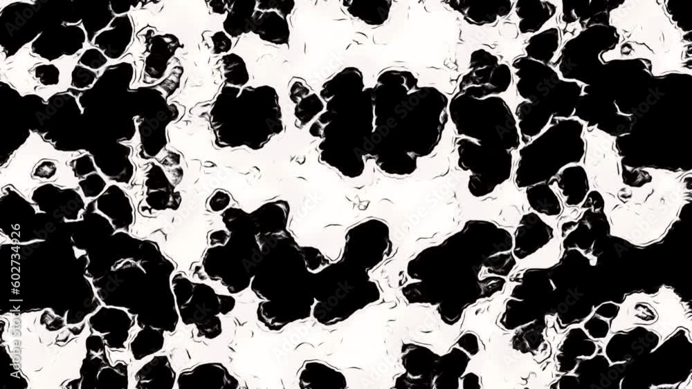 Abstract monochrome moving cells. Motion. Biological background with ...