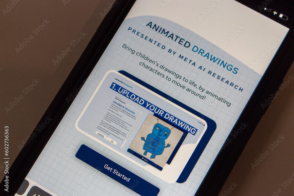 Vancouver, CANADA - May 7 2023 : Animated Drawing by Meta AI Research ...