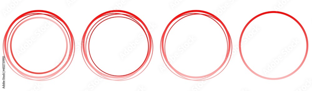 Red gradient circle frame with transparent background. Red circle ...