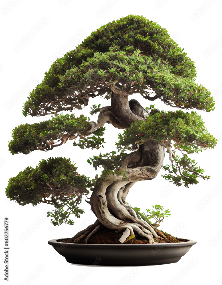 bonsai tree on a transparent background (PNG). AI generator Stock ...