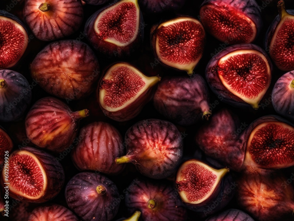 Photo & Art Print Figs background as seamless tile (generative AI ...