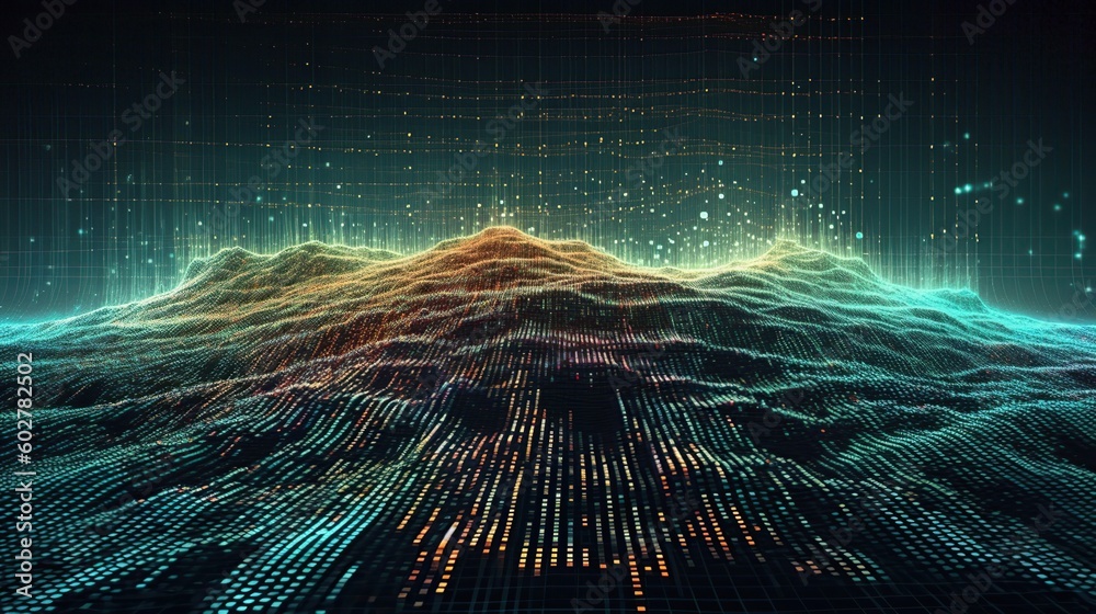 Quantum computer technology concept. Deep learning artificial ...