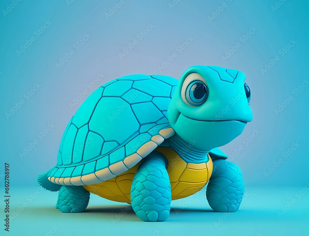 cute 3d turtle, Cute 3D Cartoon turtle character. Cute Smiling Turtle ...