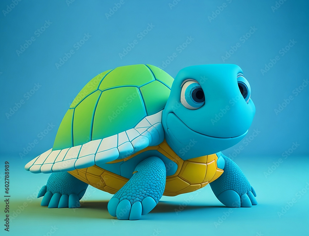 cute 3d turtle, Cute 3D Cartoon turtle character. Cute Smiling Turtle ...
