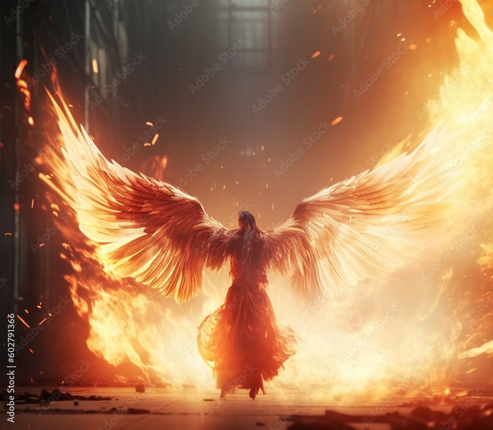 Angel With Wings Of Fire