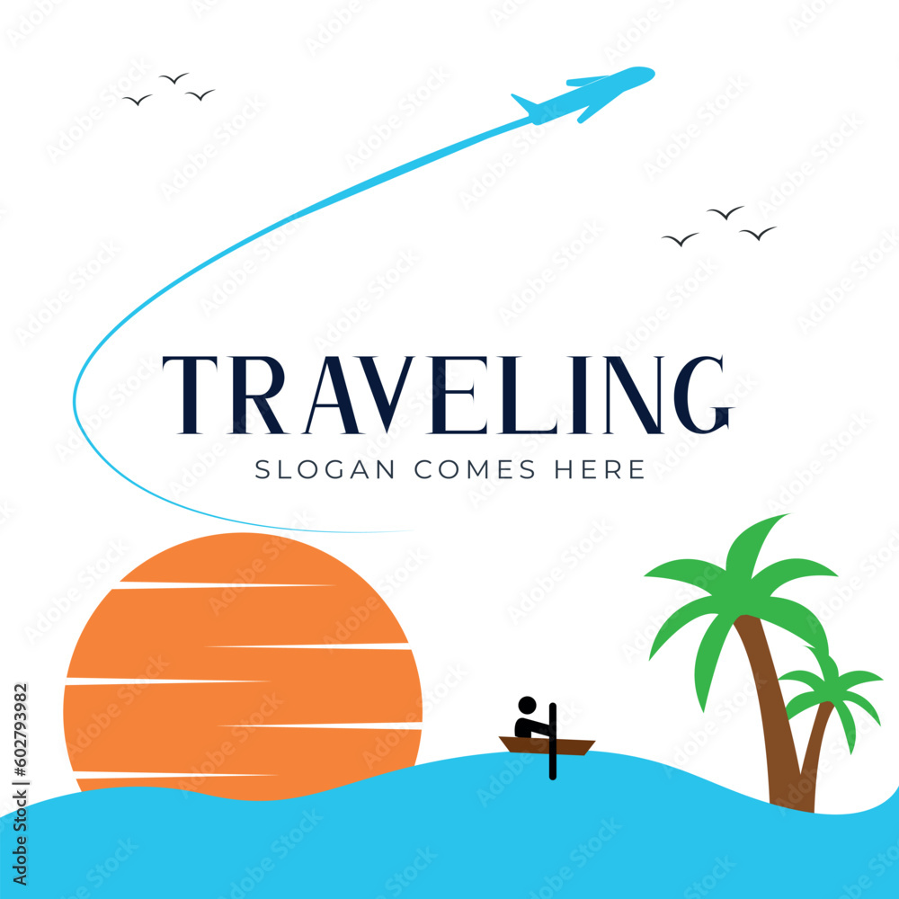 travel logo, traveling logo,vector template. Traveling logo, Travel ...