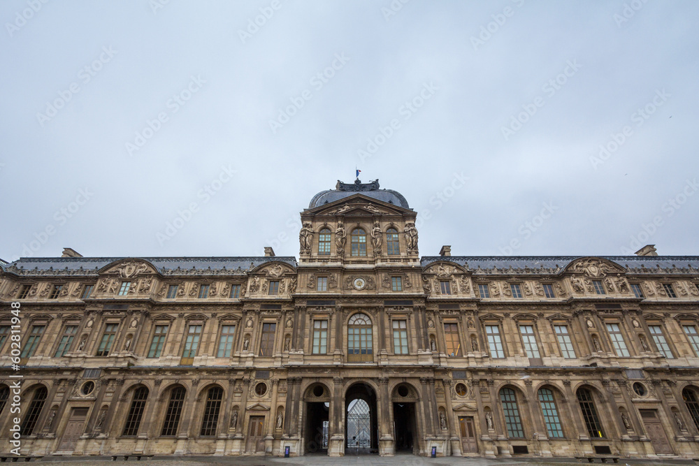 Courtyard of Louvre Palace (Palais du Louvre) in Paris, France, taken ...